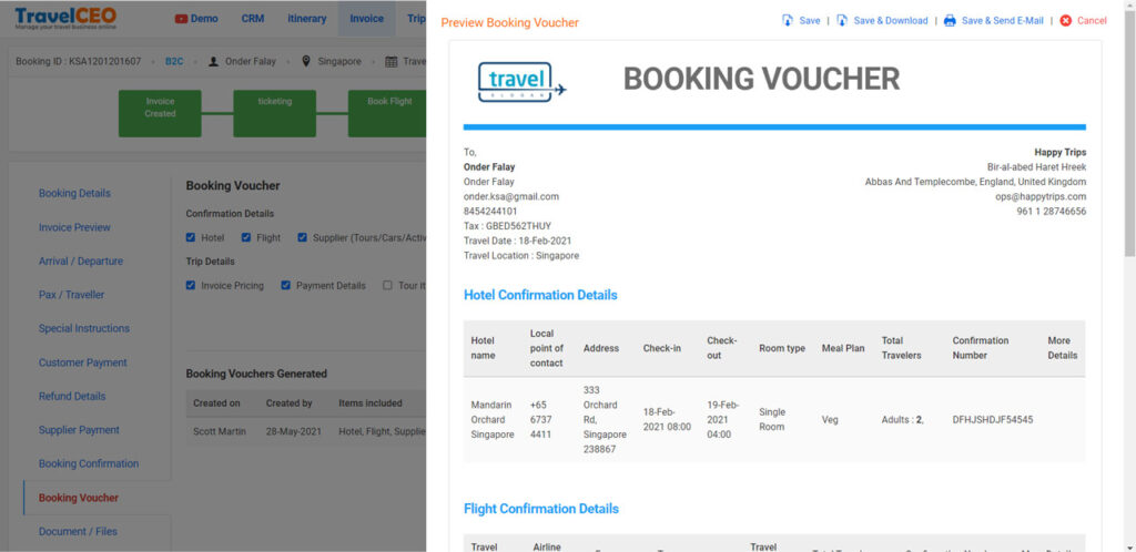 TRAVEL MANAGEMENT SOFTWARE - TRAVEL BOOKING SYSTEM