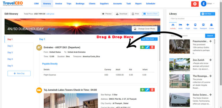 TRAVEL ITINERARY SOFTWARE & TOUR ITINERARY BUILDER