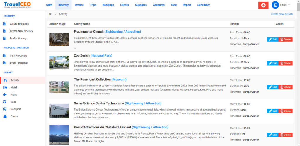 TRAVEL ITINERARY SOFTWARE & TOUR ITINERARY BUILDER